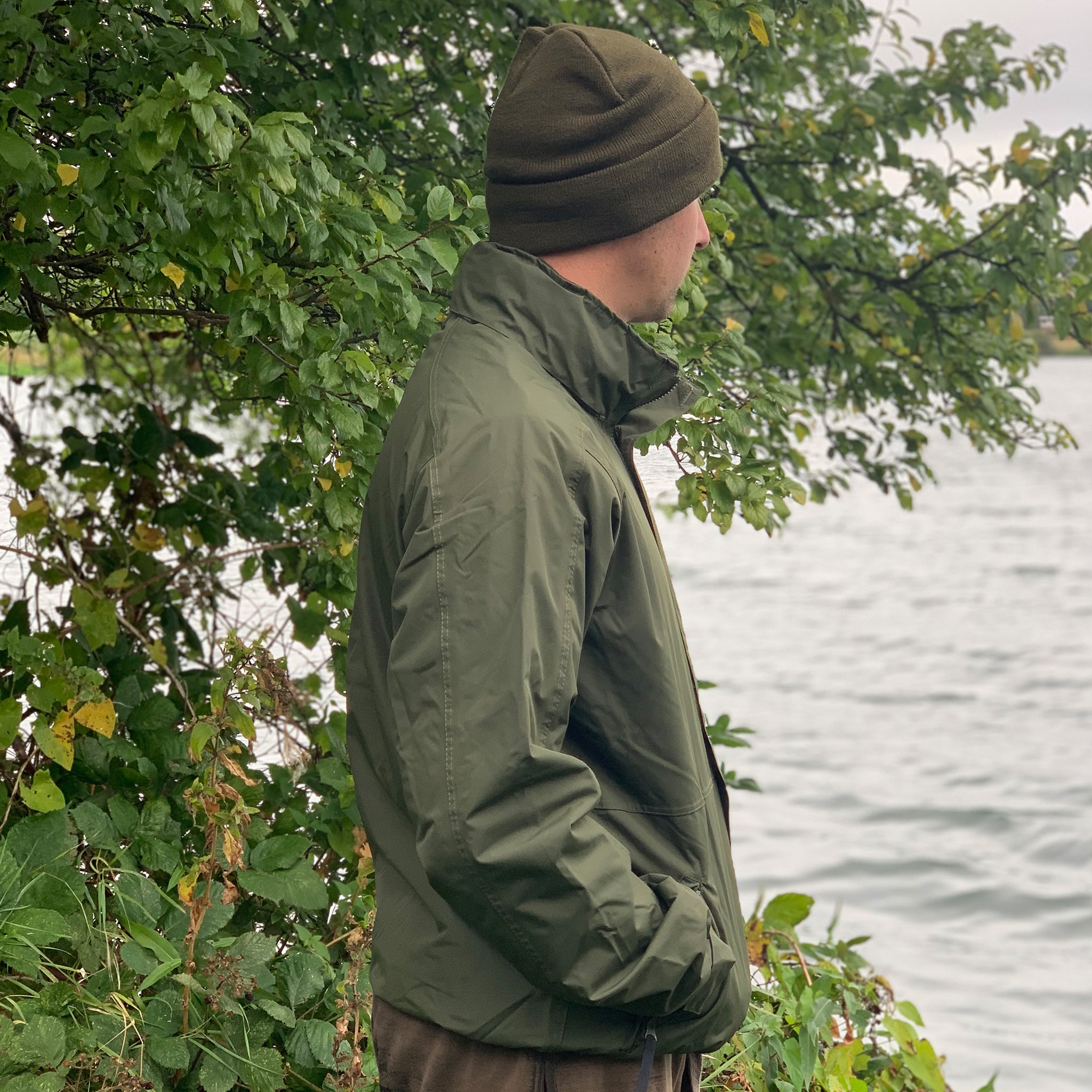 Olive Green Waterproof Jacket | Wet Nets Clothing